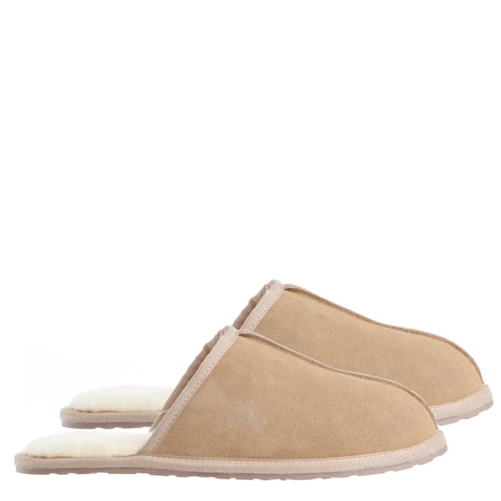 Royal Comfort Ugg Scuff Slippers Mens Leather Upper Wool Lining – Myzenhome